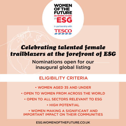 Rising Stars in ESG Nominations Now Open | Women of the Future Programme